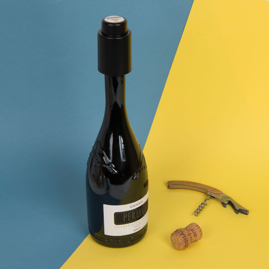 Пробка для вина вакуумная WINERY под нанесение - цвет черный, материал ...